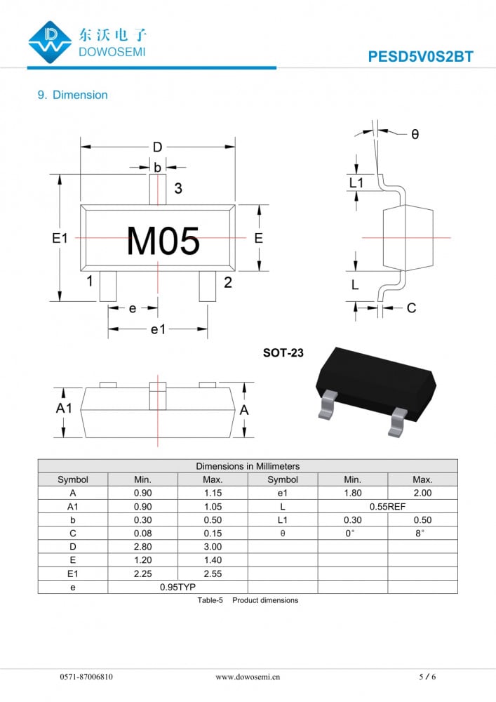 PESD5V0S2BT datasheet page 5