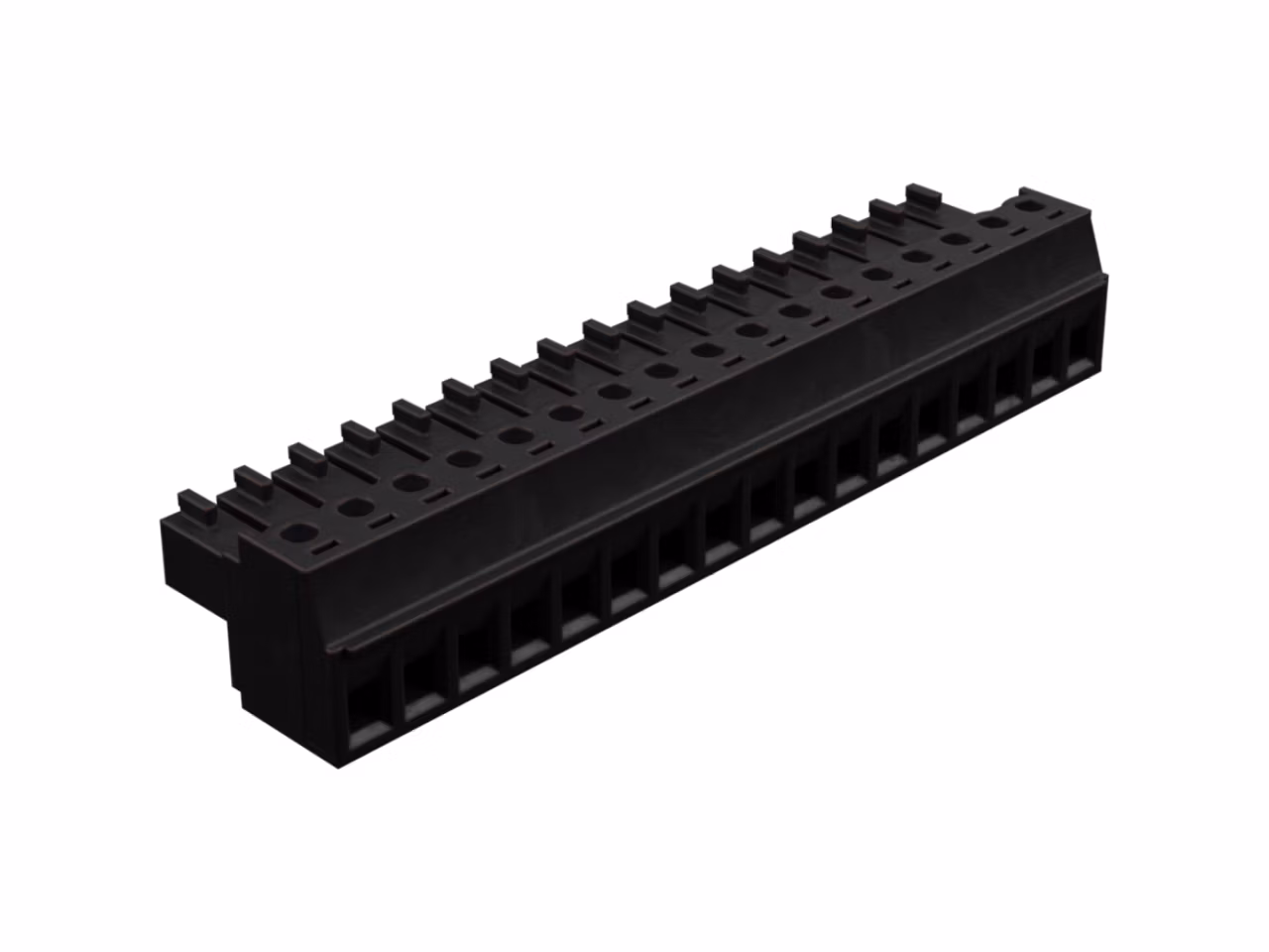 3.81mm Pitch Eurostyle Horizontal Plug, with Reverse Imprinting, Black, 17 Circuits for sale