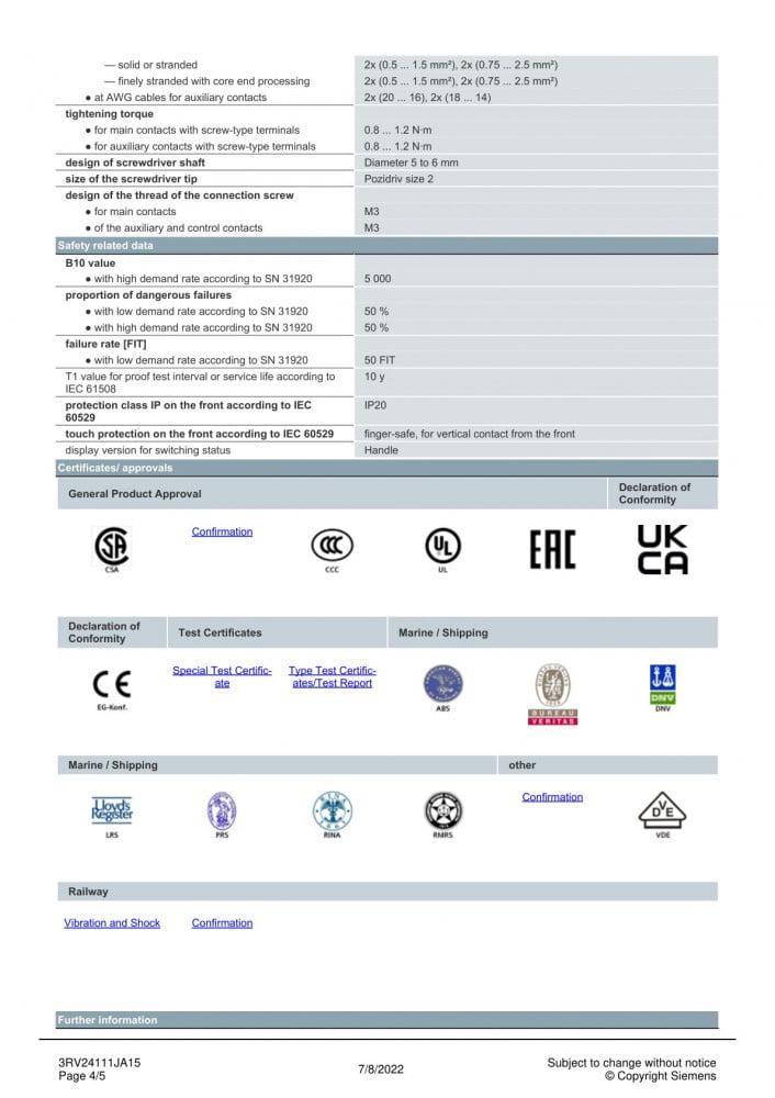 SIEMENS 3RV24111JA15 document page 4