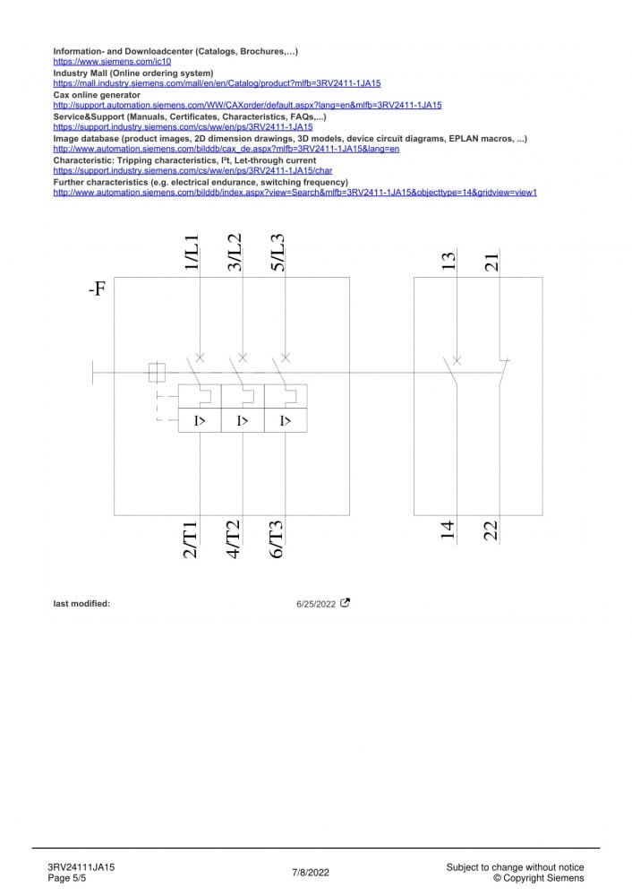 SIEMENS 3RV24111JA15 document page 5