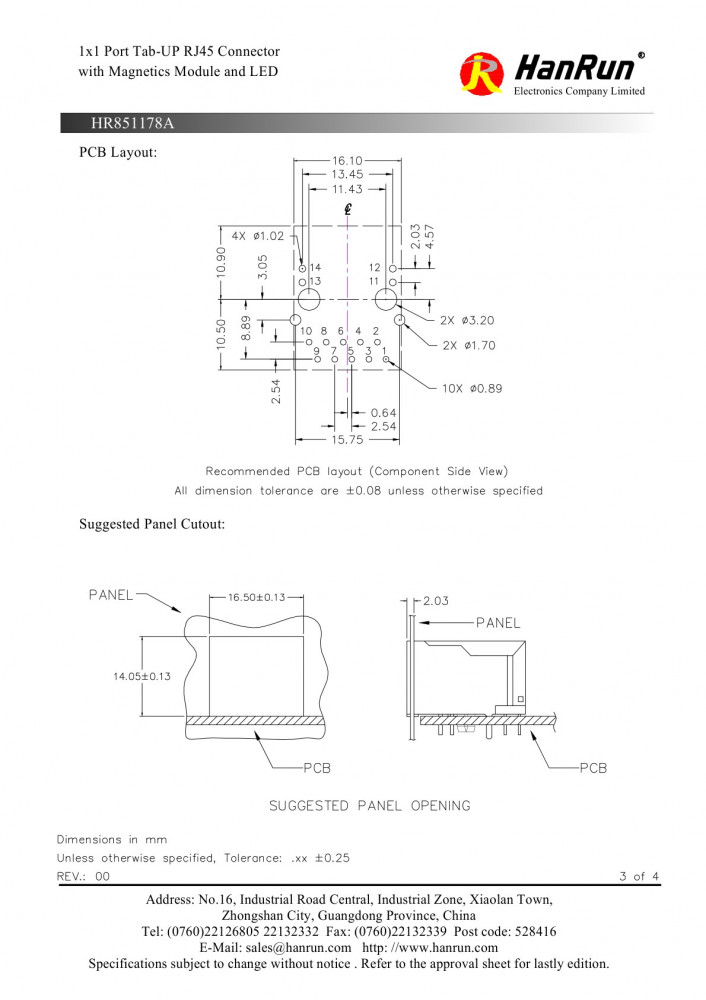 HR851178A datasheet page 3