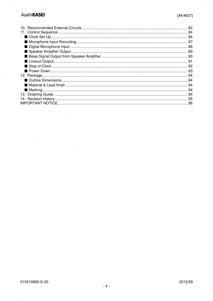AK4637EN datasheet page 4