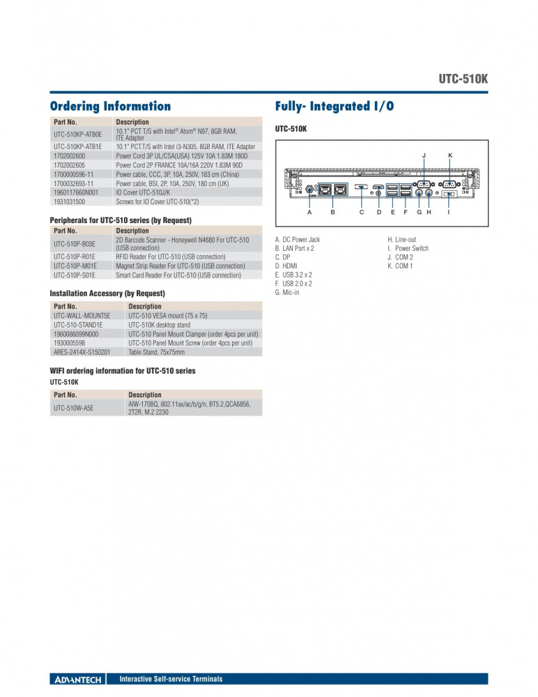 UTC-510K technical document, page 3