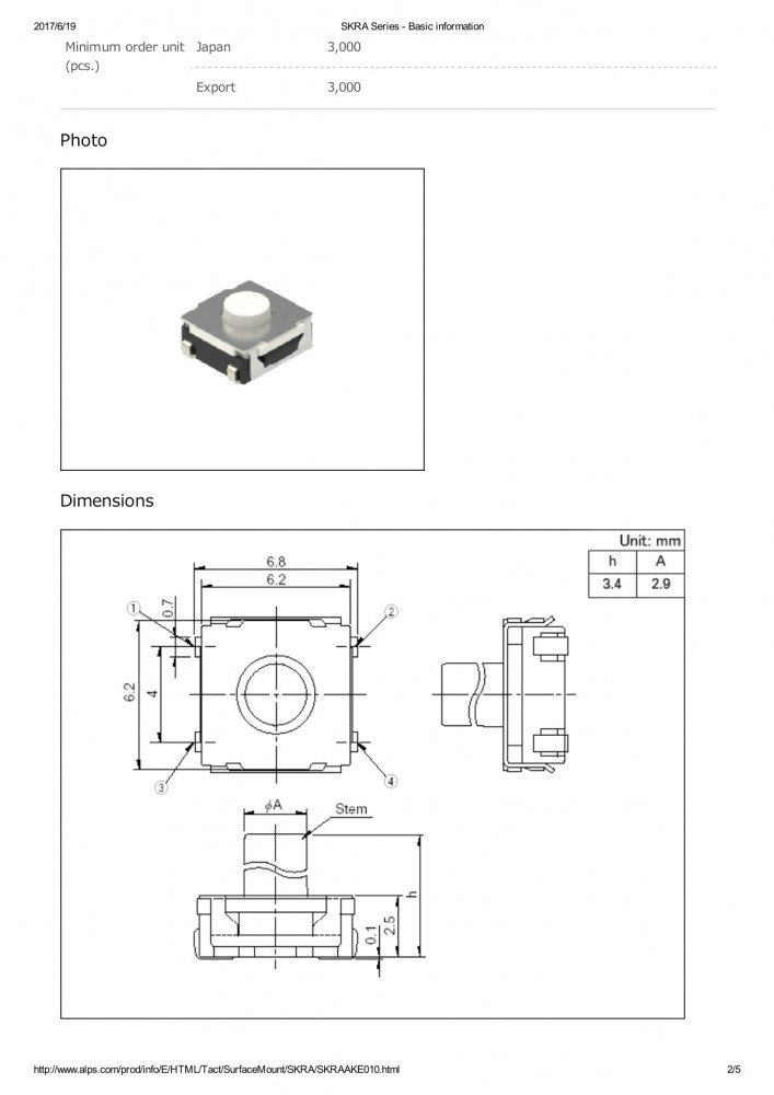 SKRAAKE010 technical document page 2