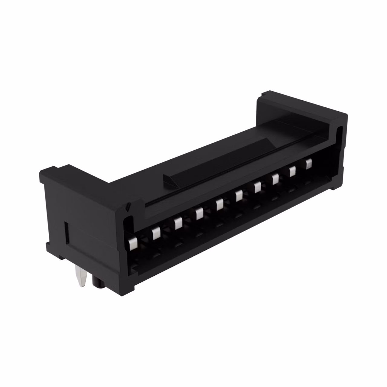 1.25mm Pitch, Micro-Lock Plus PCB Header, Single Row, Right-Angle, Through Hole, Tin-Bismuth Plating, Positive Lock, 10 Circuits, Black for sale