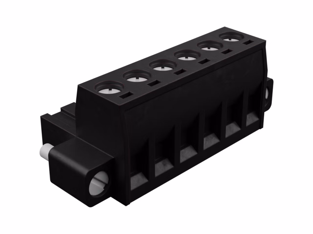 5.00mm Pitch Eurostyle Horizontal Plug, with Retention Screws and Reverse Imprinting, Gold (Au) Plated, Black, 6 Circuits for sale