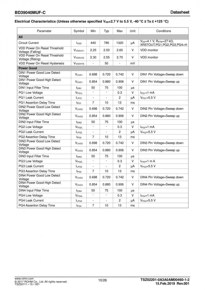 BD39040MUF-CE2 datasheet page 10