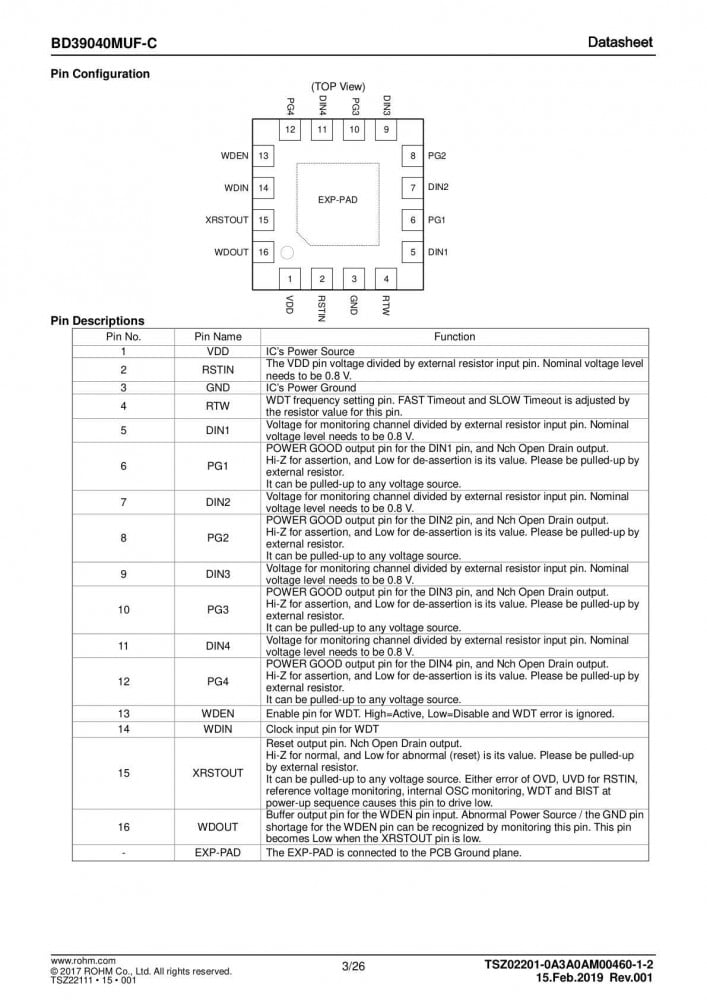 BD39040MUF-CE2 datasheet page 3