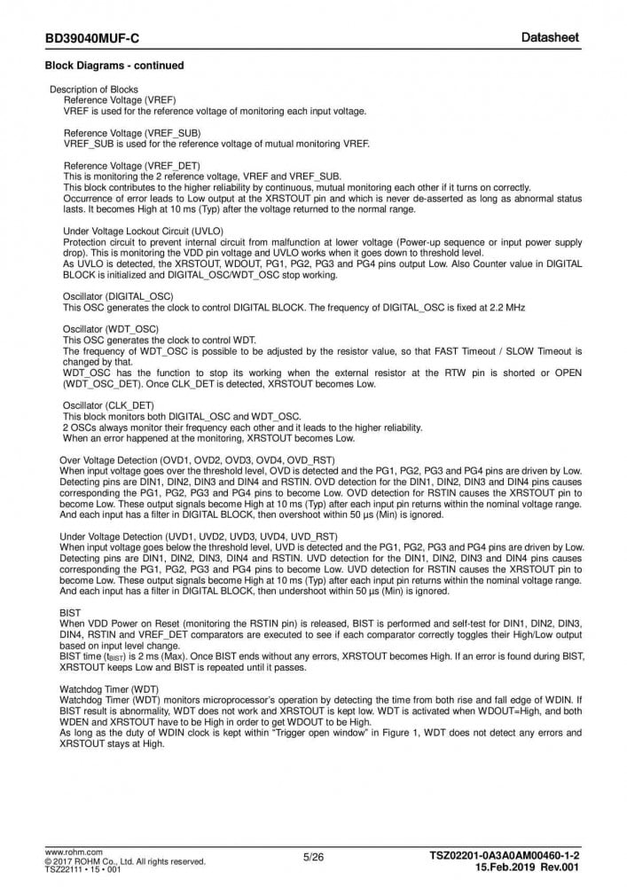 BD39040MUF-CE2 datasheet page 5