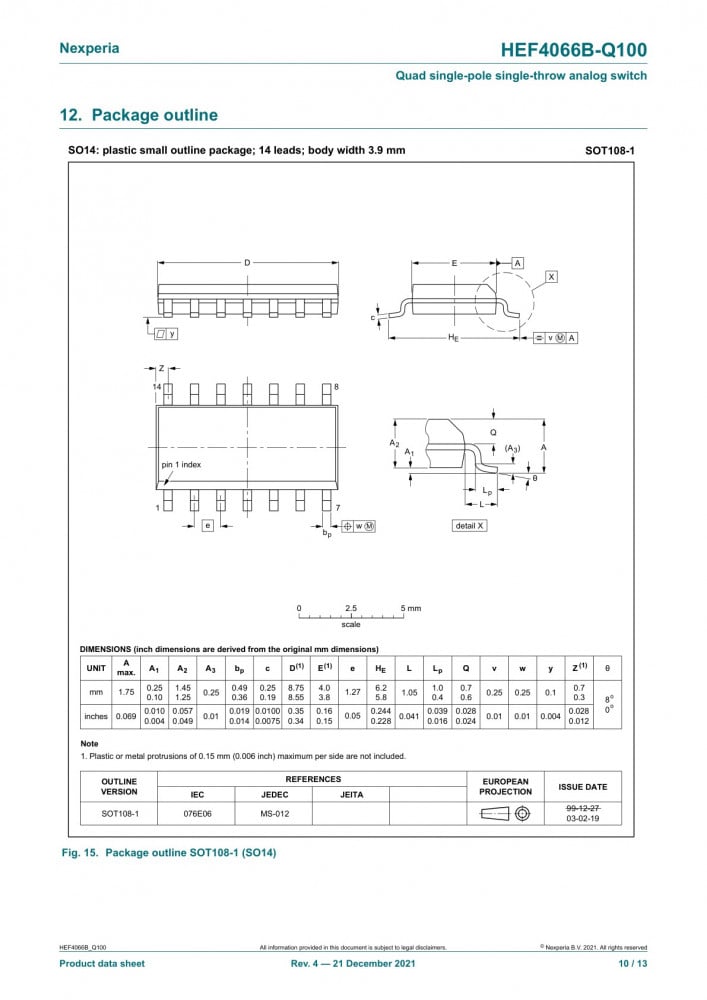 HEF4066BT-Q100J datasheet page 10