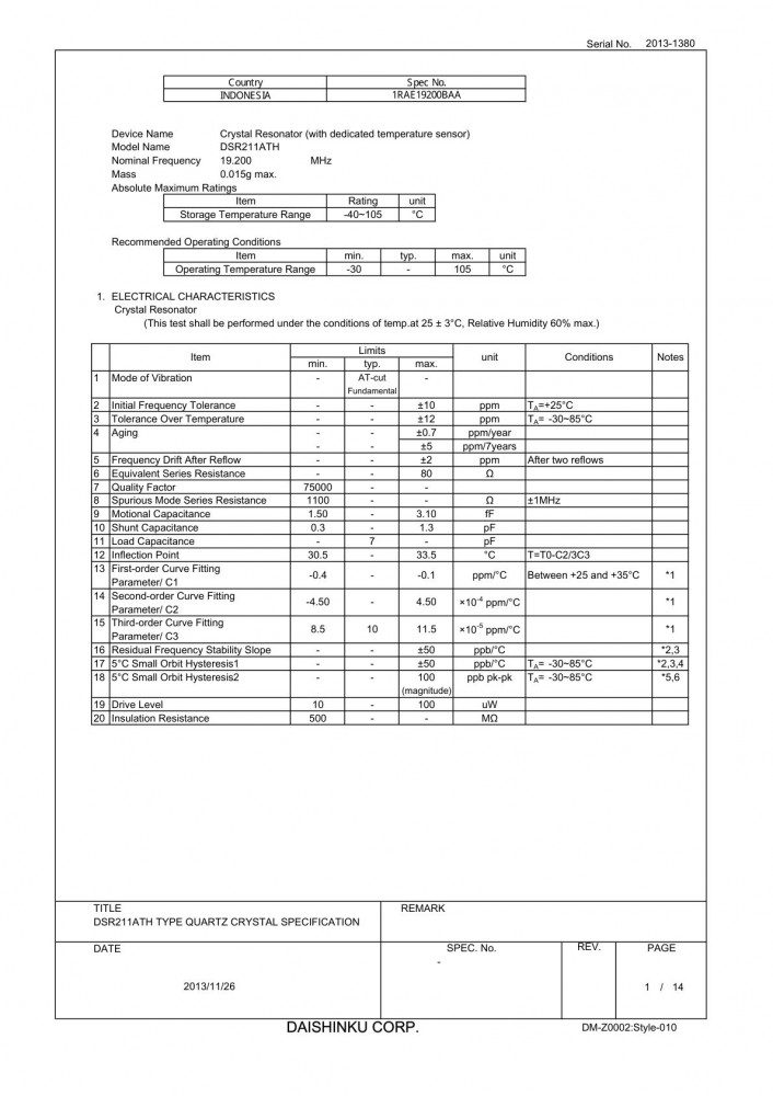 DSR211ATH specification page 2