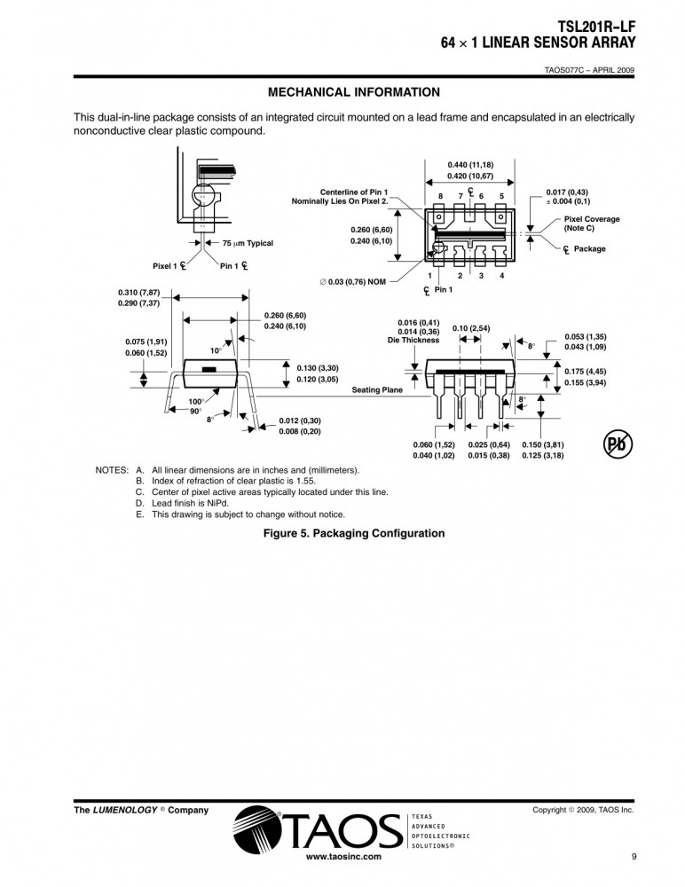 TSL201RLF datasheet page 9