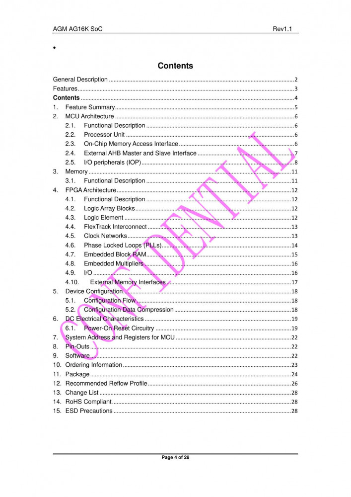 AGM AG16K SoC datasheet page 4