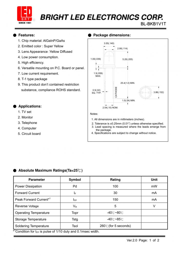 BL-BKB1V1T technical document page 1