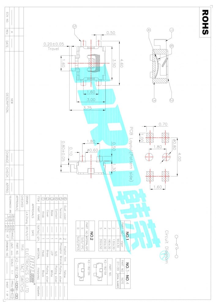K2-1821SA-A4SW-06 technical drawing