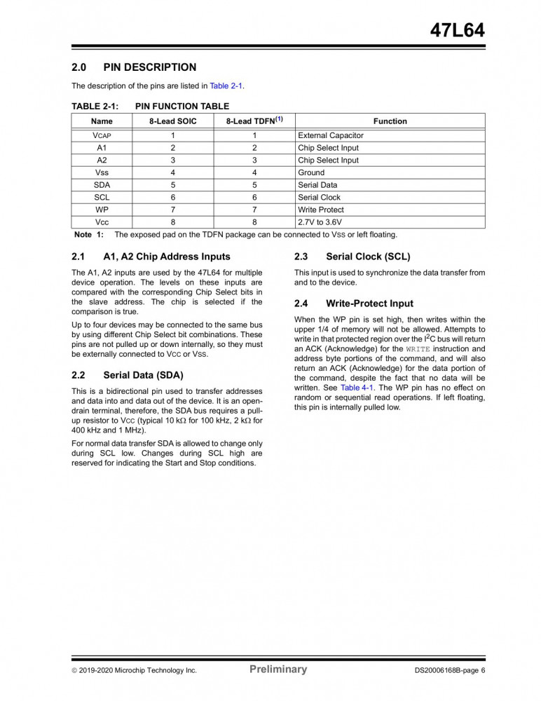 47L64 datasheet page 6
