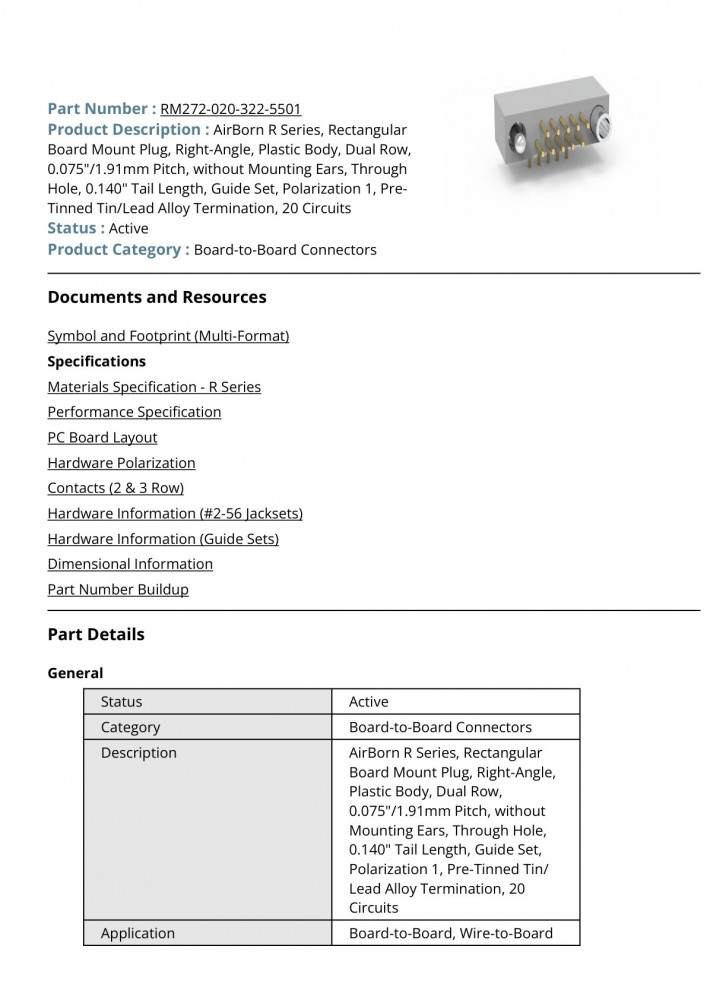 RM272-020-322-5501 technical document preview, page 1