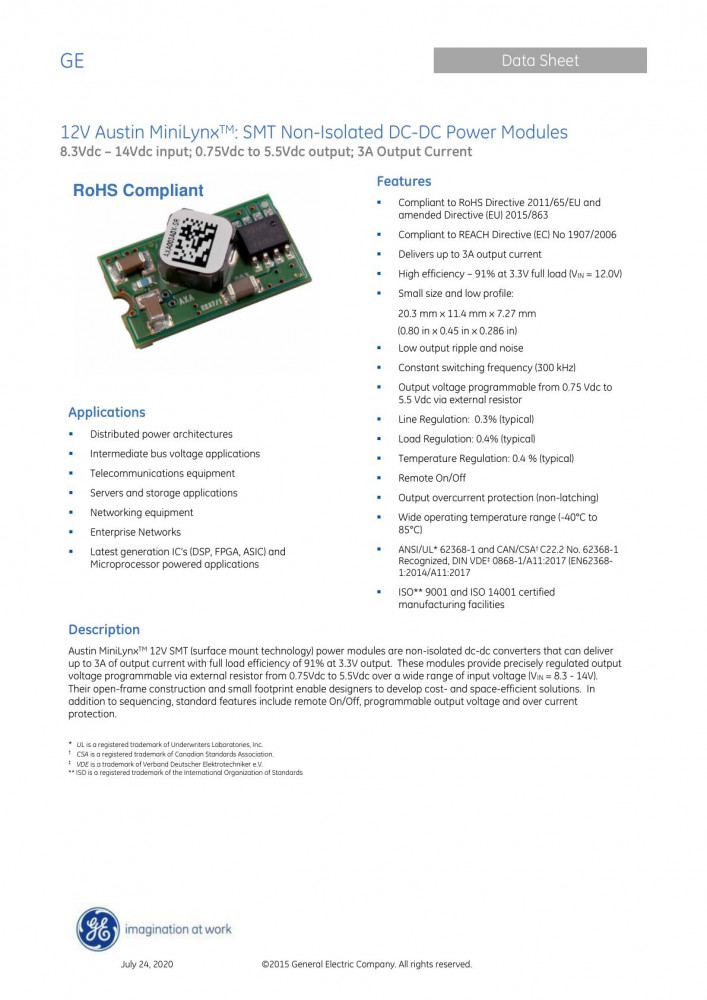 AXA003A0X-SRZ datasheet page 1