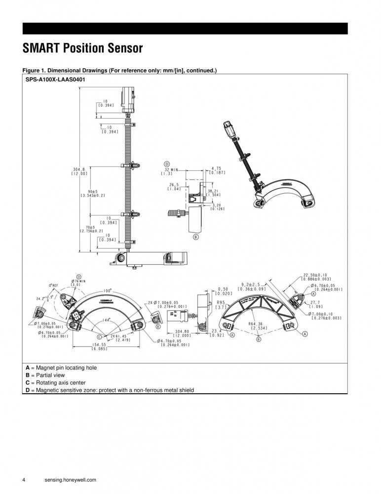 Honeywell SMART Position Sensor datasheet page 4