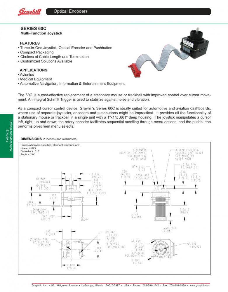 Grayhill Series 60C technical document page 1