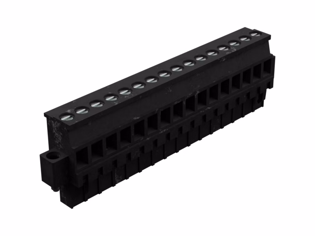 5.00mm Pitch Eurostyle Vertical Plug, with Retention Screws, Front Wire Entry, Gold (Au) Plated, Black, 16 Circuits for sale