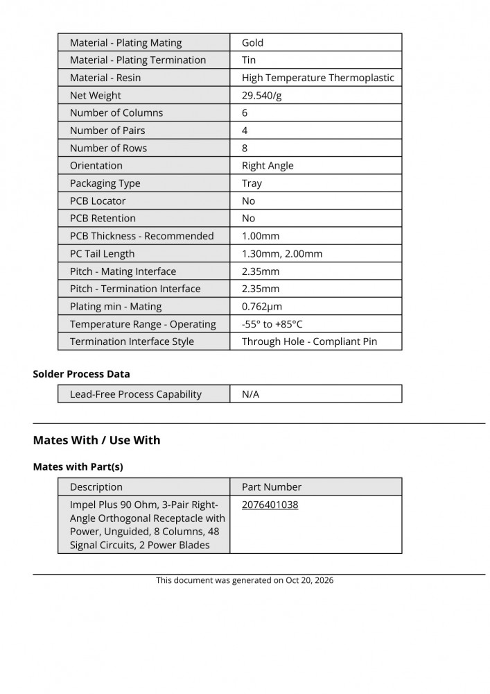 MOLEX 2076351307 document page 3