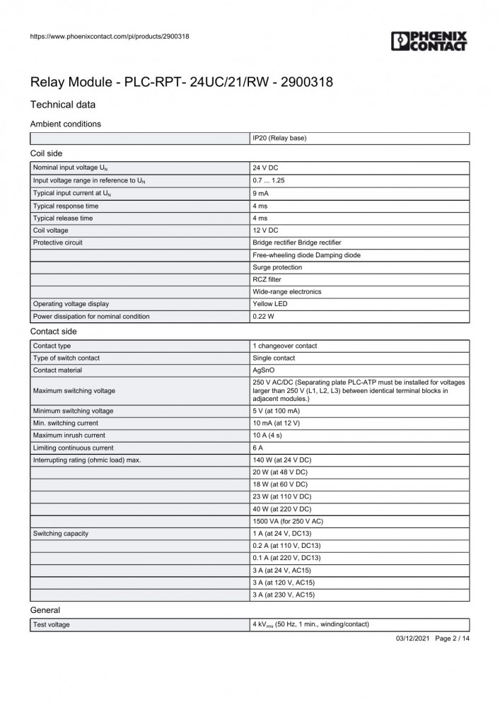 Phoenix Contact 2900318 document page 2