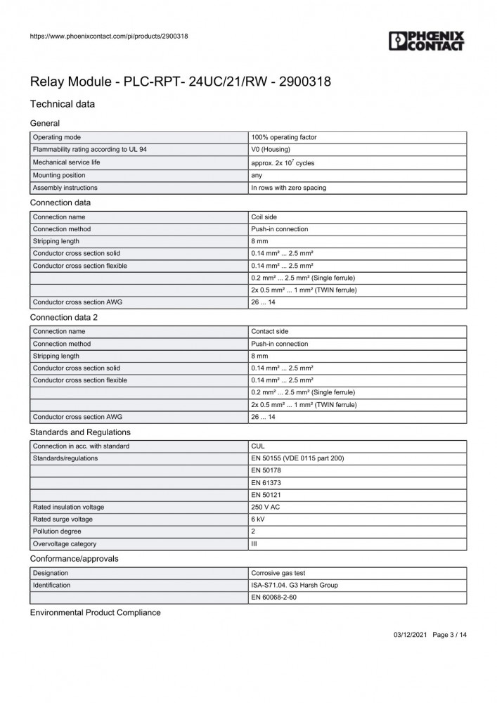 Phoenix Contact 2900318 document page 3