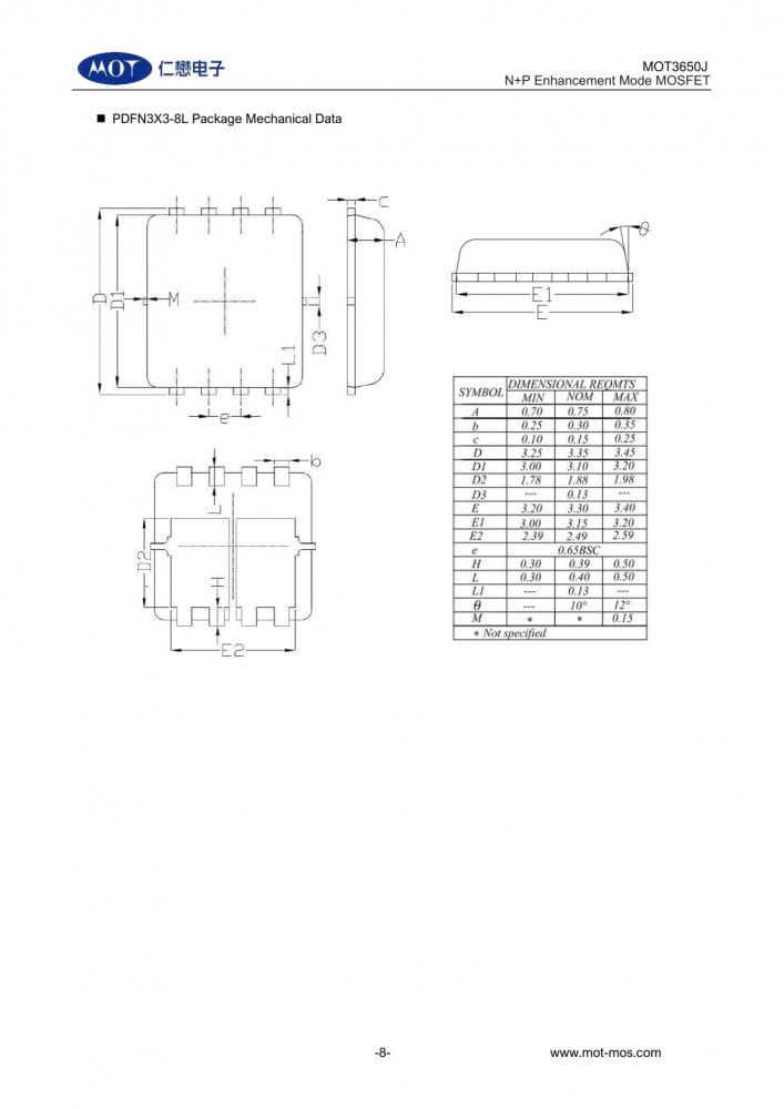 MOT3650J datasheet page 8
