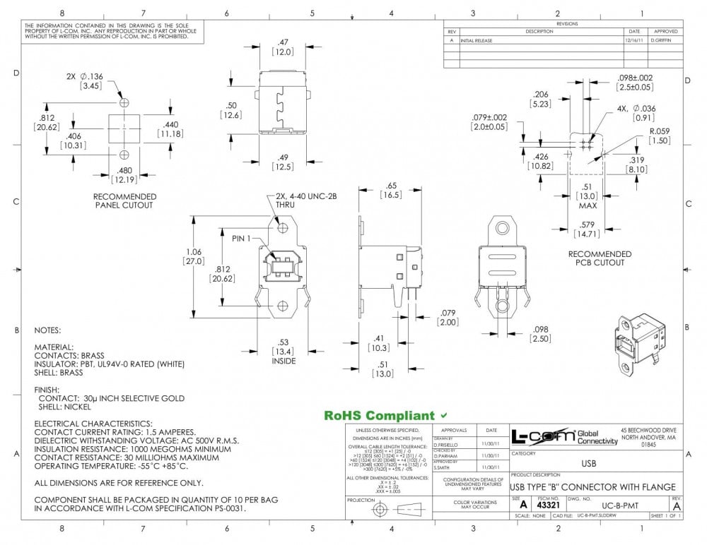 L-com UC-B-PMT product drawing