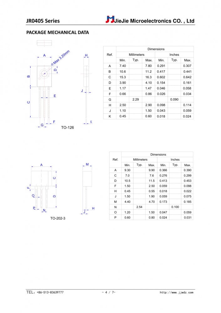 JR0405 datasheet page 4