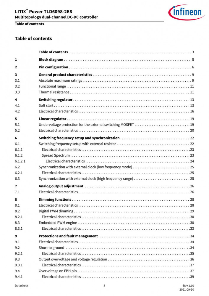 TLD6098-2ES datasheet page 3
