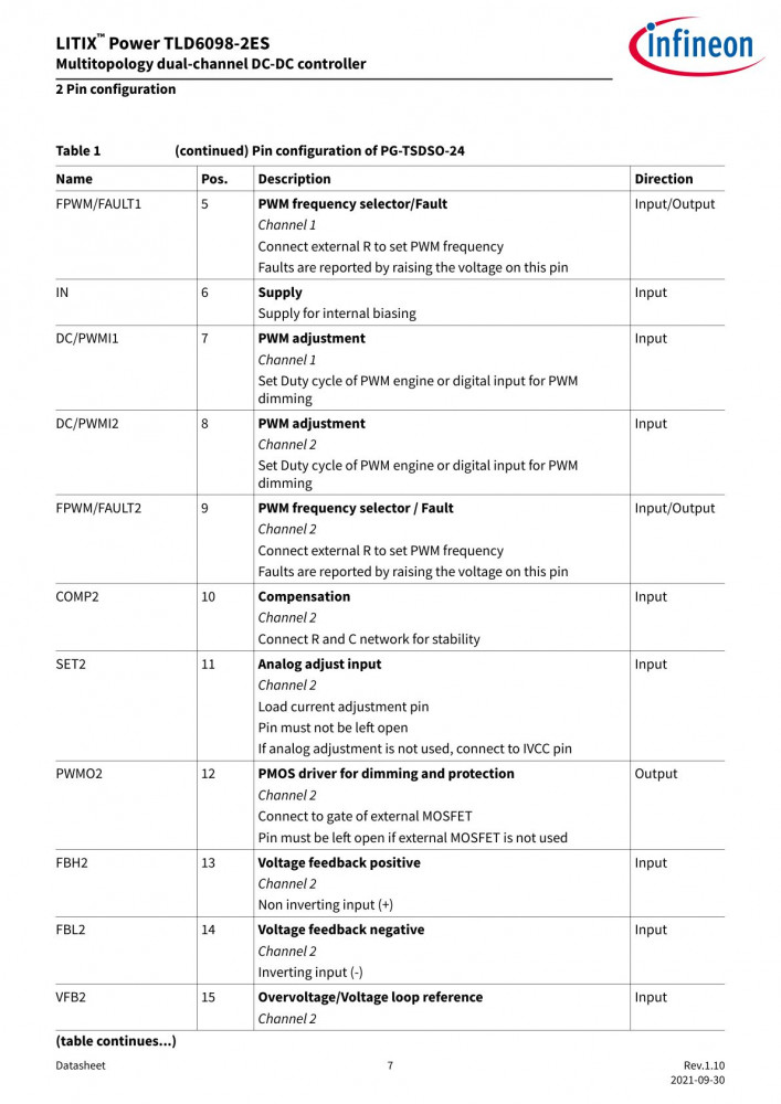 TLD6098-2ES datasheet page 7