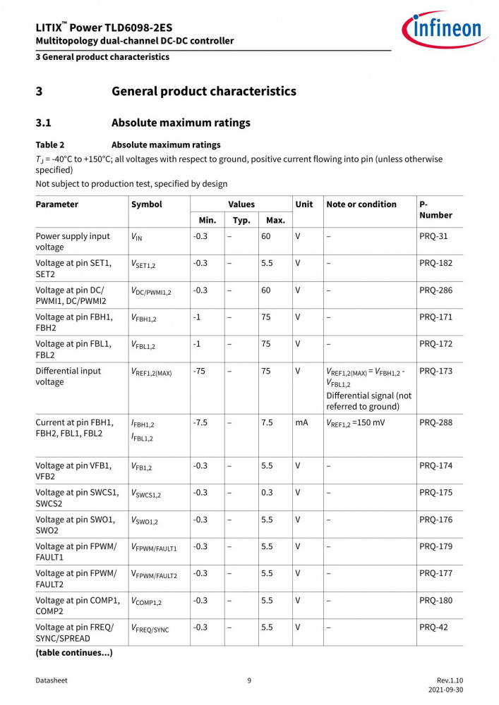 TLD6098-2ES datasheet page 9