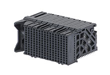 Impact 100 Ohm 4 Pair Right-Angle Daughtercard Receptacle, Right Guided,  10 Columns, 120 Circuits, Plated Through Hole Dimension 0.46mm, Lead-Free