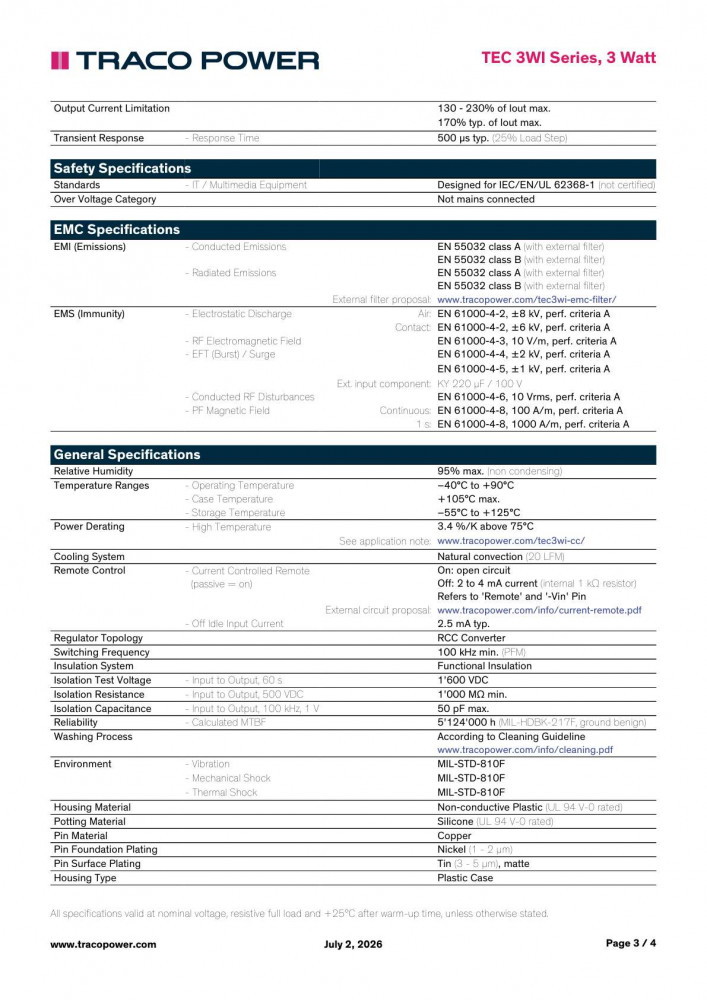 TEC 3-2410WI datasheet page 3