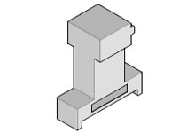 Support Tool for Vertical Power Module for 7-Row Receptacle