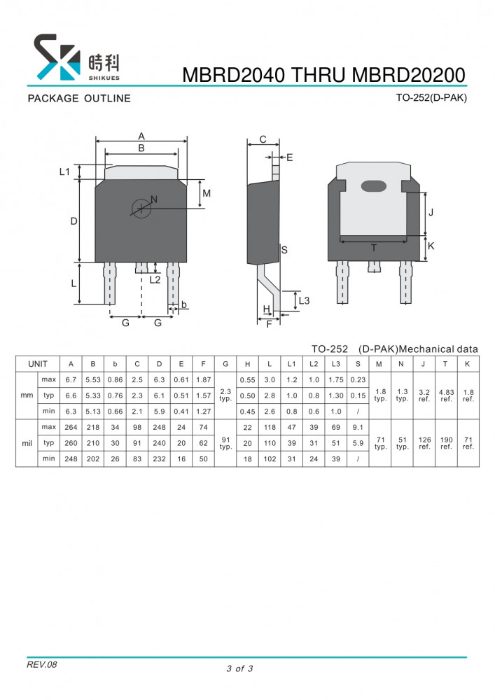 MBRD20100 datasheet page 3