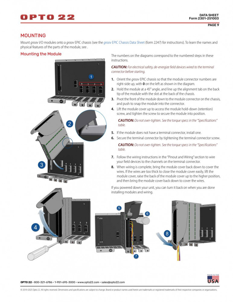 GRV-IRTD-8 product document, page 9