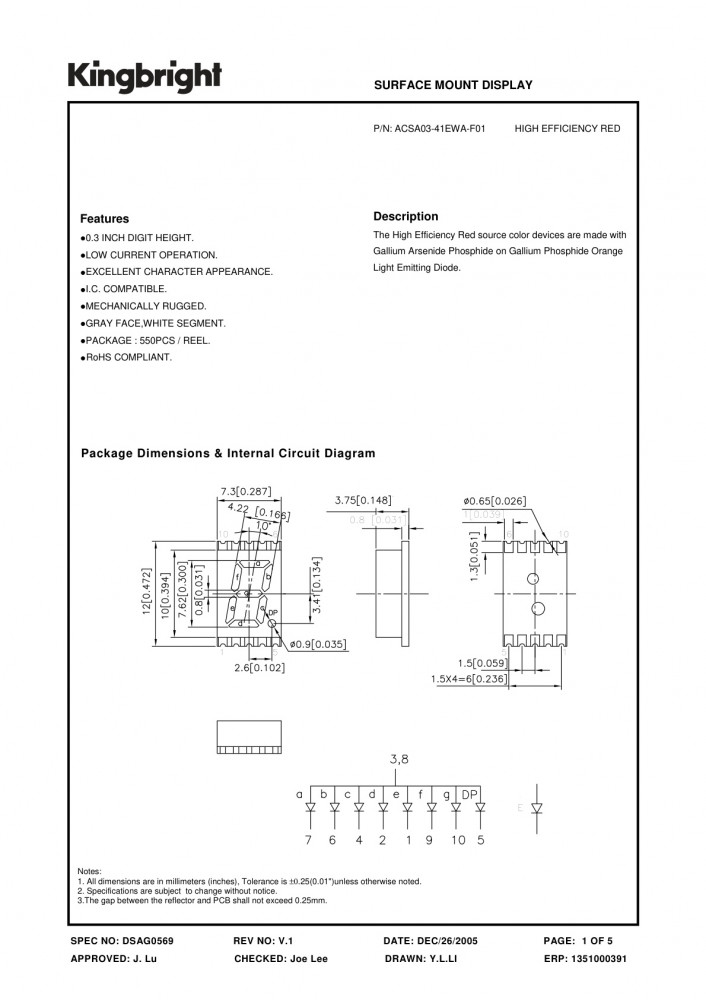 ACSA03-41EWA-F01 datasheet page 1