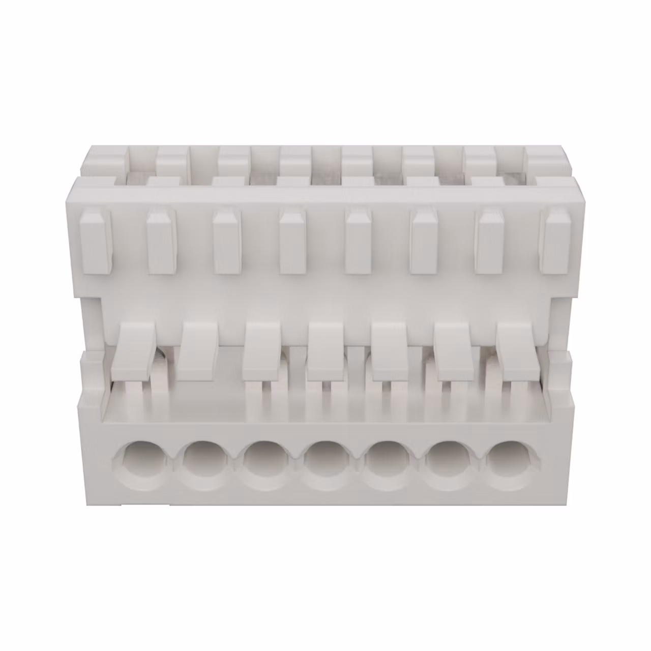 Appli-Mate RAST 2.5 IDT Housing, 2.50mm Pitch, Direct/Indirect, Female, 7 Circuits, All Position Keys, Voided Circuit 2, Blue Color Stripe for sale