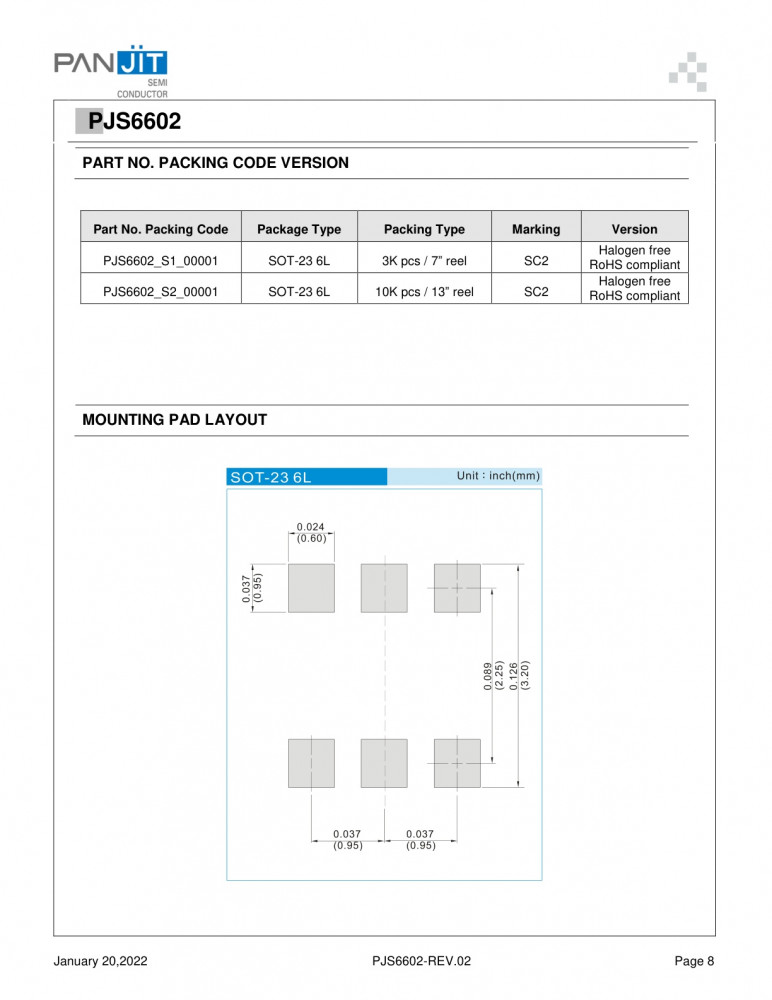 PJS6602 datasheet page 8