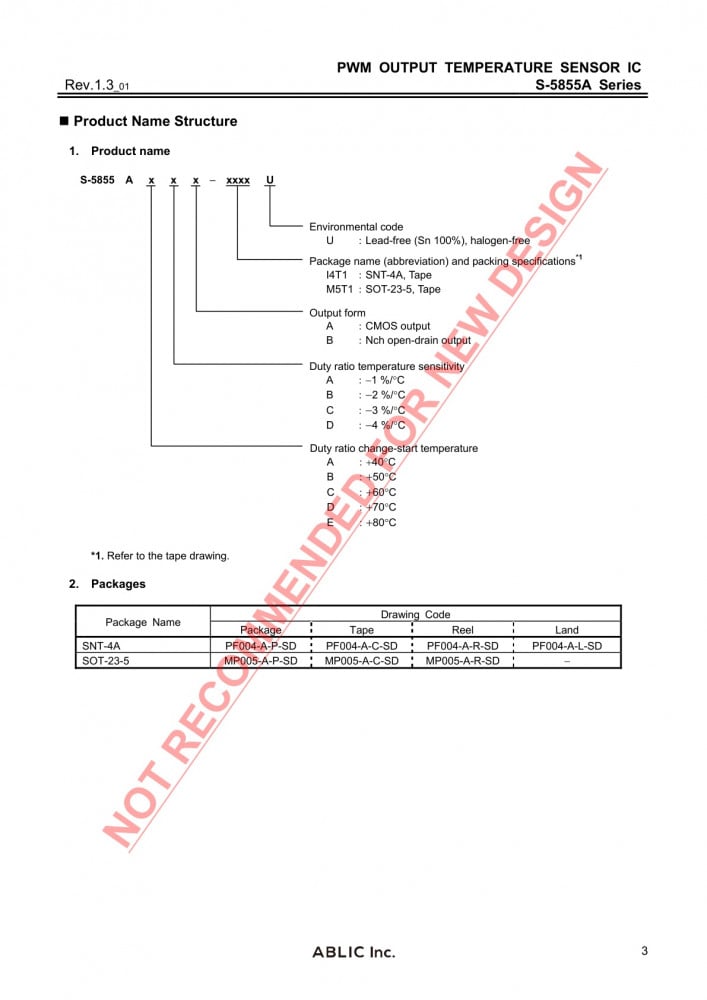 S-5855A datasheet page 3