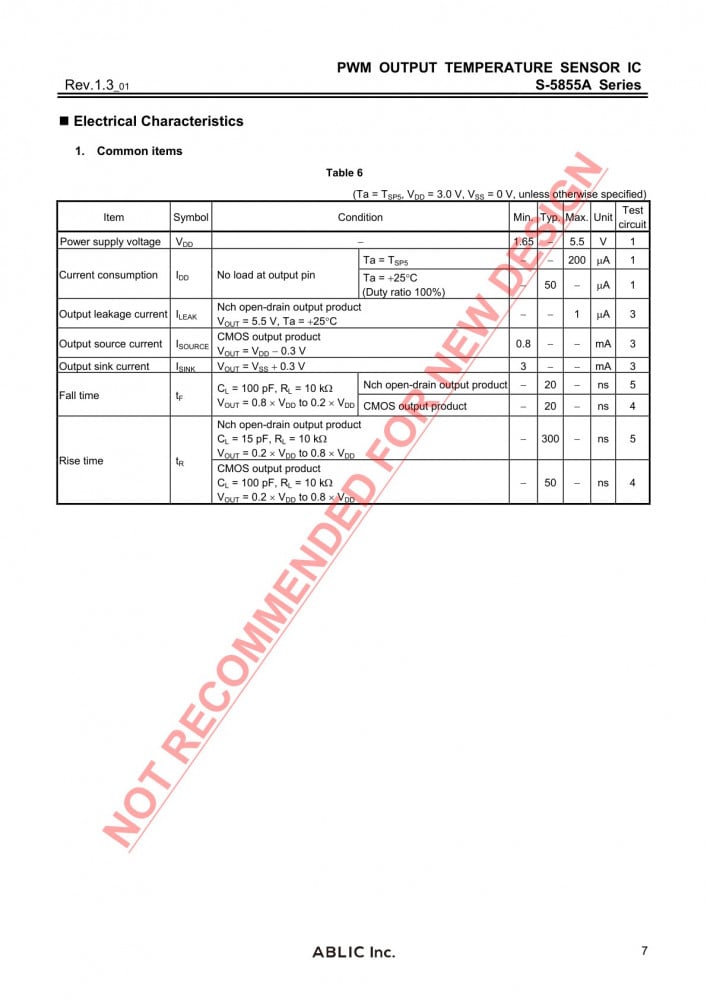 S-5855A datasheet page 7