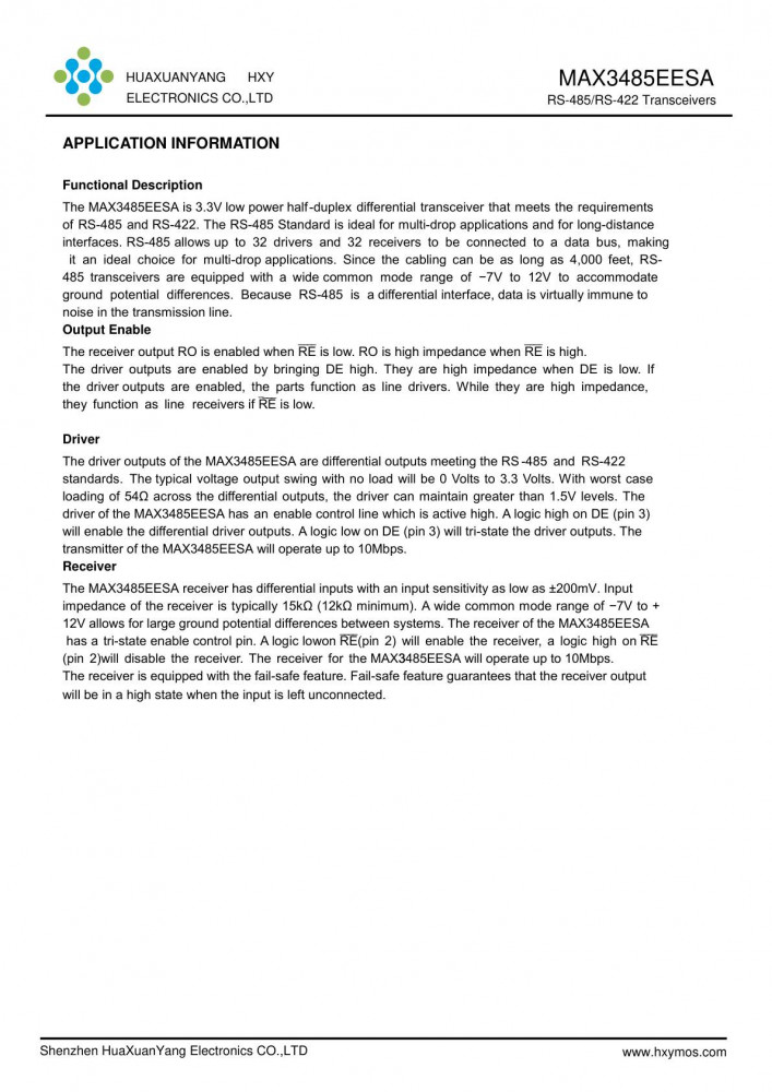 MAX3485EESA-HXY datasheet page 9