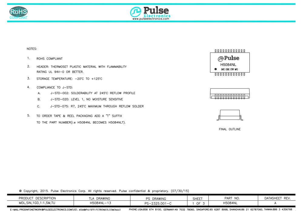 H5084NLT technical drawing page 1