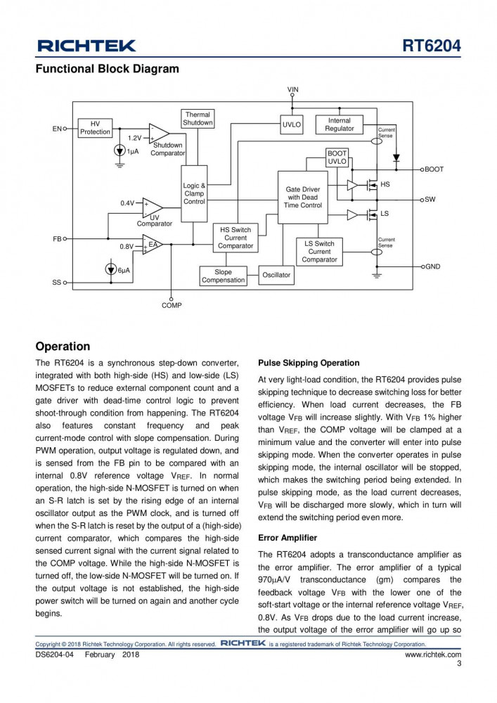 RT6204 datasheet page 3