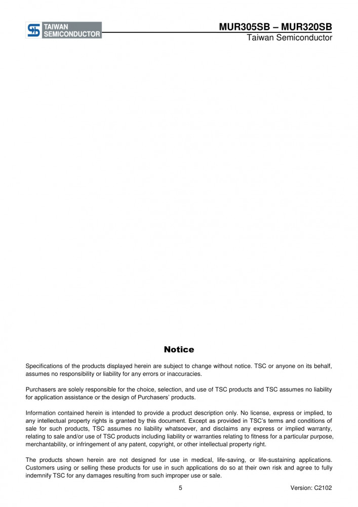 MUR320SB technical document page 5