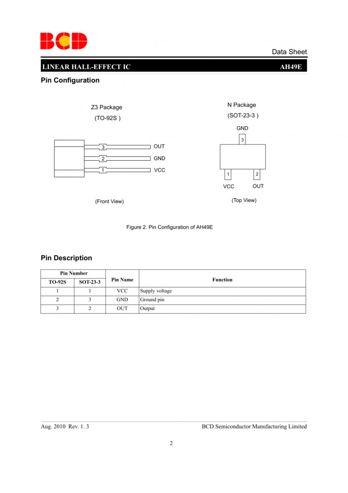AH49E technical document page 2