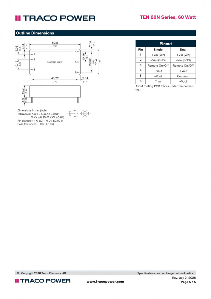 TEN 60N datasheet page 5